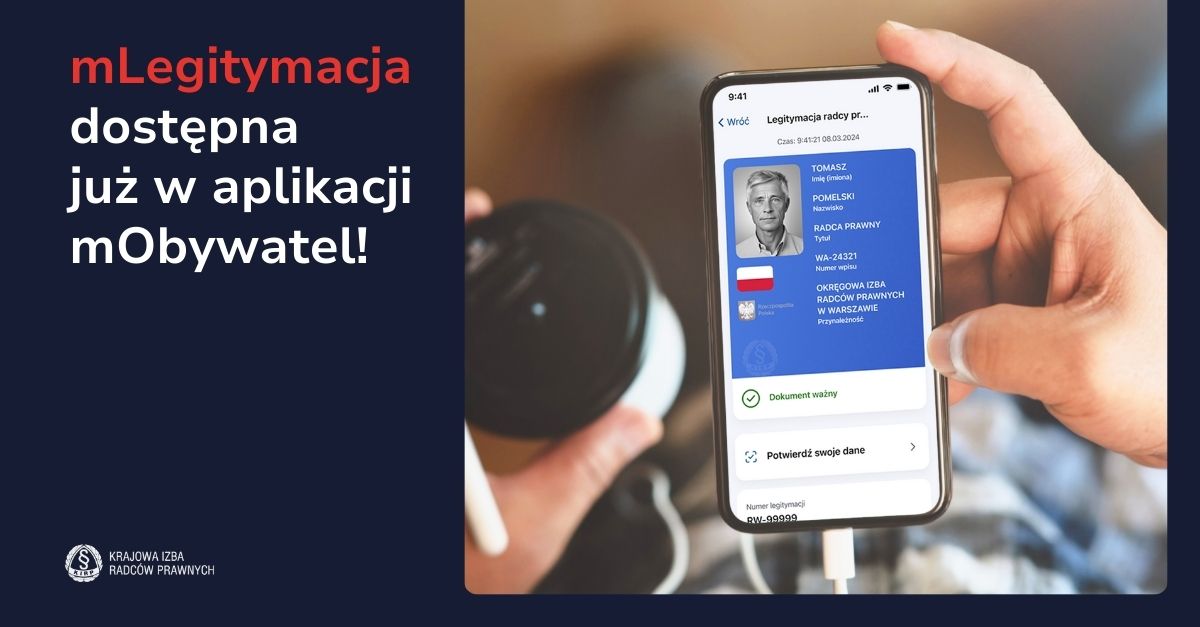Legitymacje radcowska i aplikanta radcowskiego w aplikacji mObywatel ...